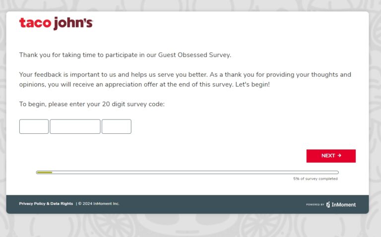Telltacojohns.com | Take The Survey - Win Gift Cards